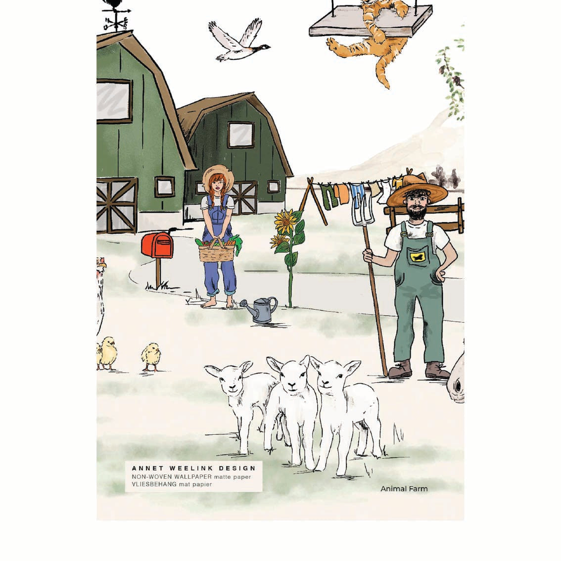 Wallpaper Sample - Animal Farm | High-Quality Designer Wallpaper ...