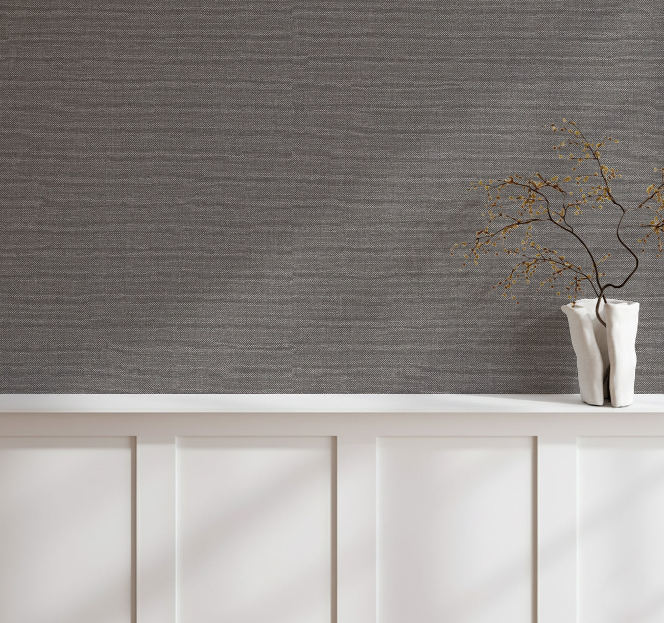 Skystone Papier peint en lin Ð Élégance Soft Grey | Papier peint de ...