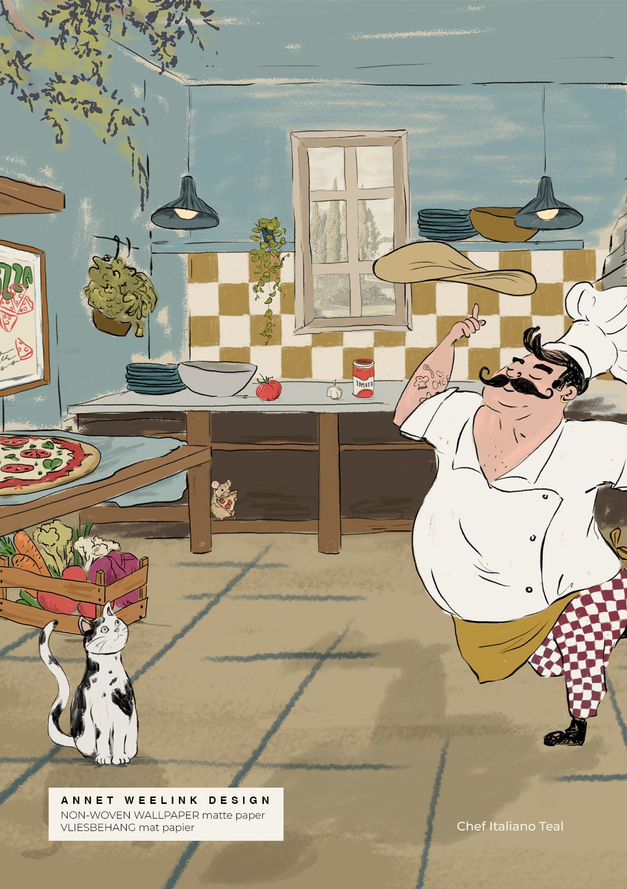 Wallpaper Sample - Chef Italiano | High-Quality Designer Wallpaper ...