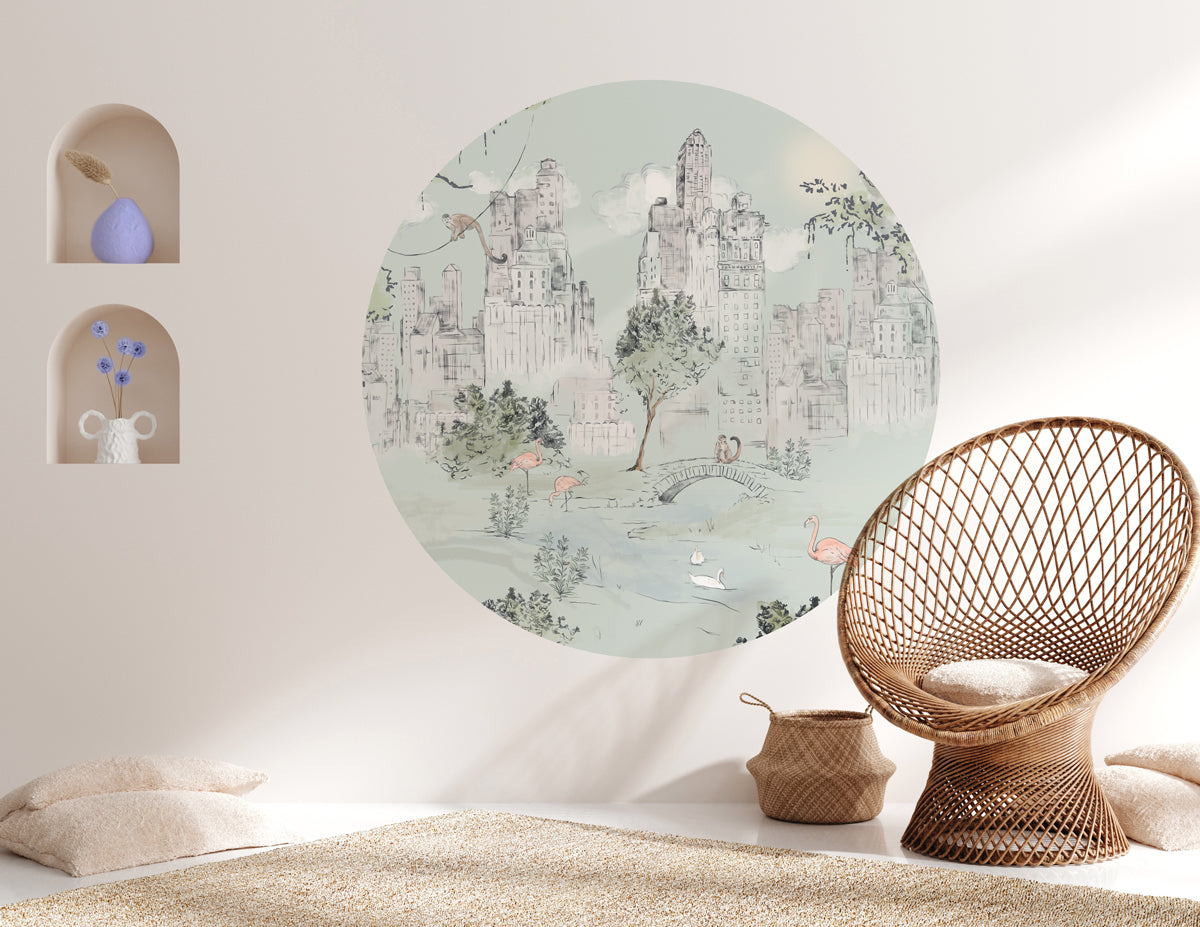 Round wall sticker - CENTRAL PARK – Annet Weelink Design