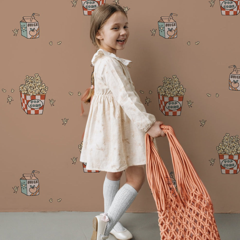 Wallpaper on roll - Popcorn Soft Terra – Annet Weelink Design