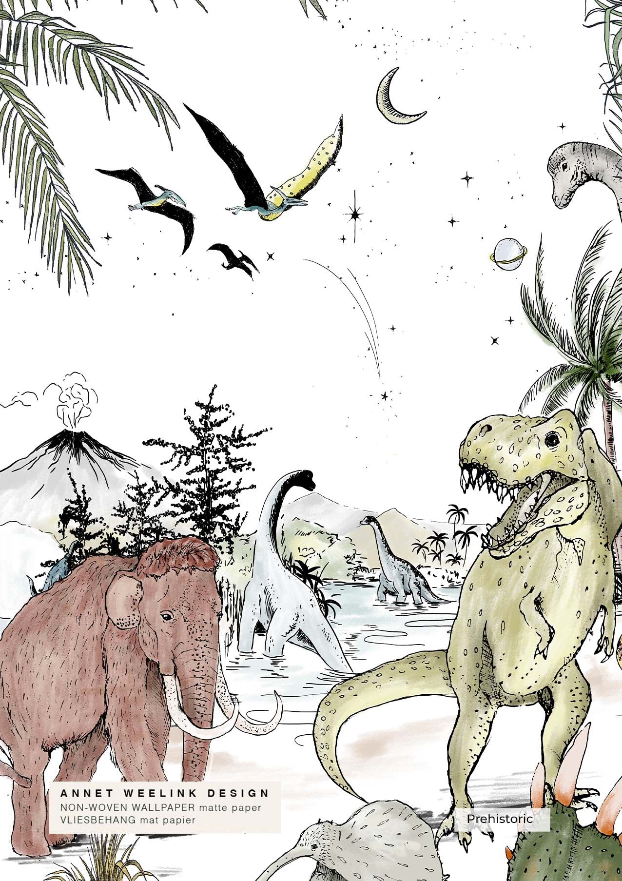 Wallpaper Sample - Prehistoric – Annet Weelink Design