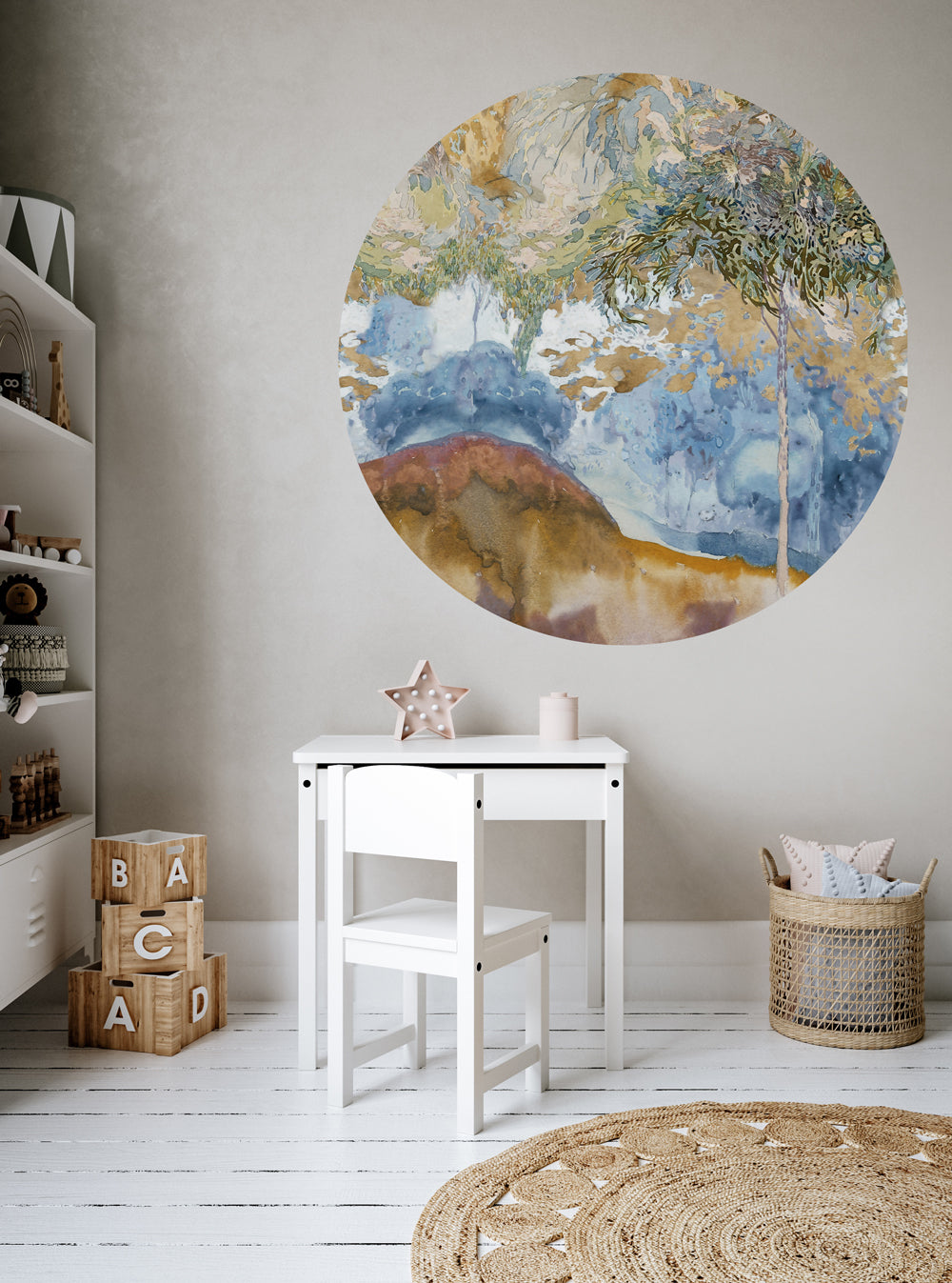 Round Wall Sticker - Radiant Landscape – Annet Weelink Design