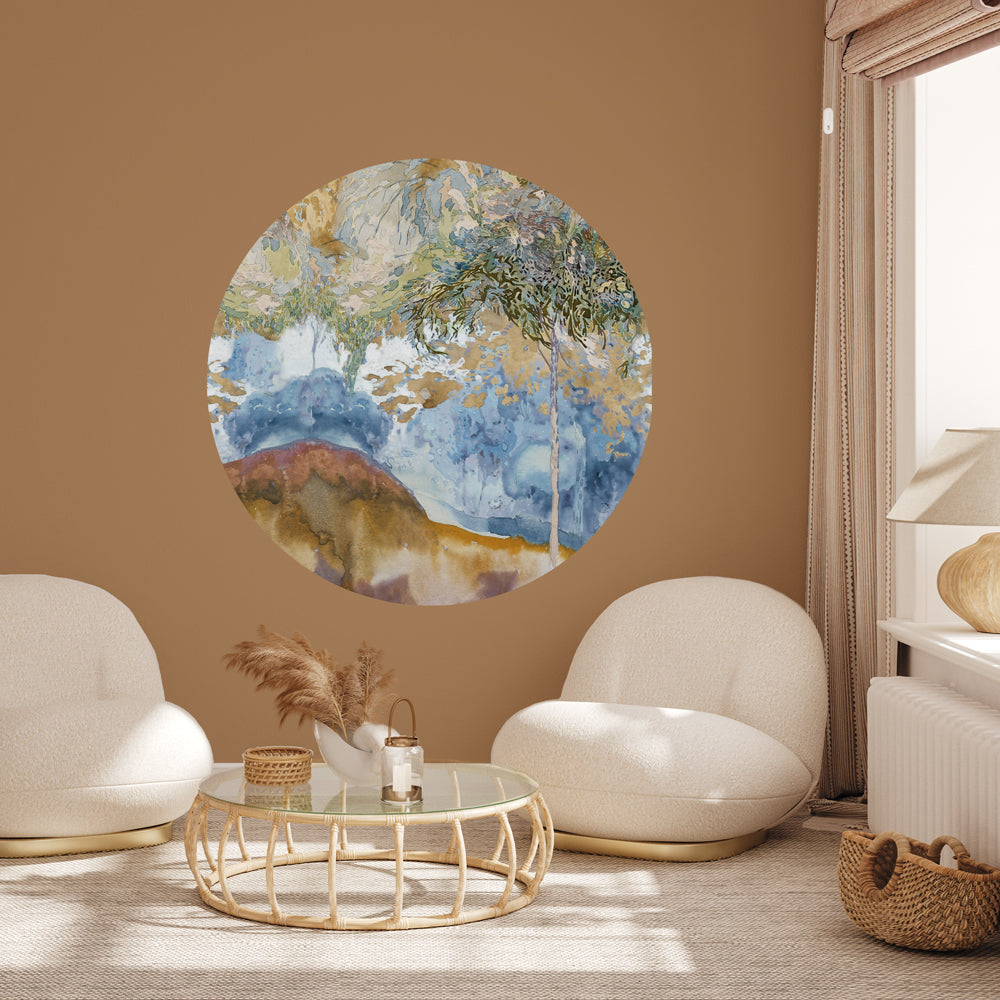 Round Wall Sticker - Radiant Landscape – Annet Weelink Design
