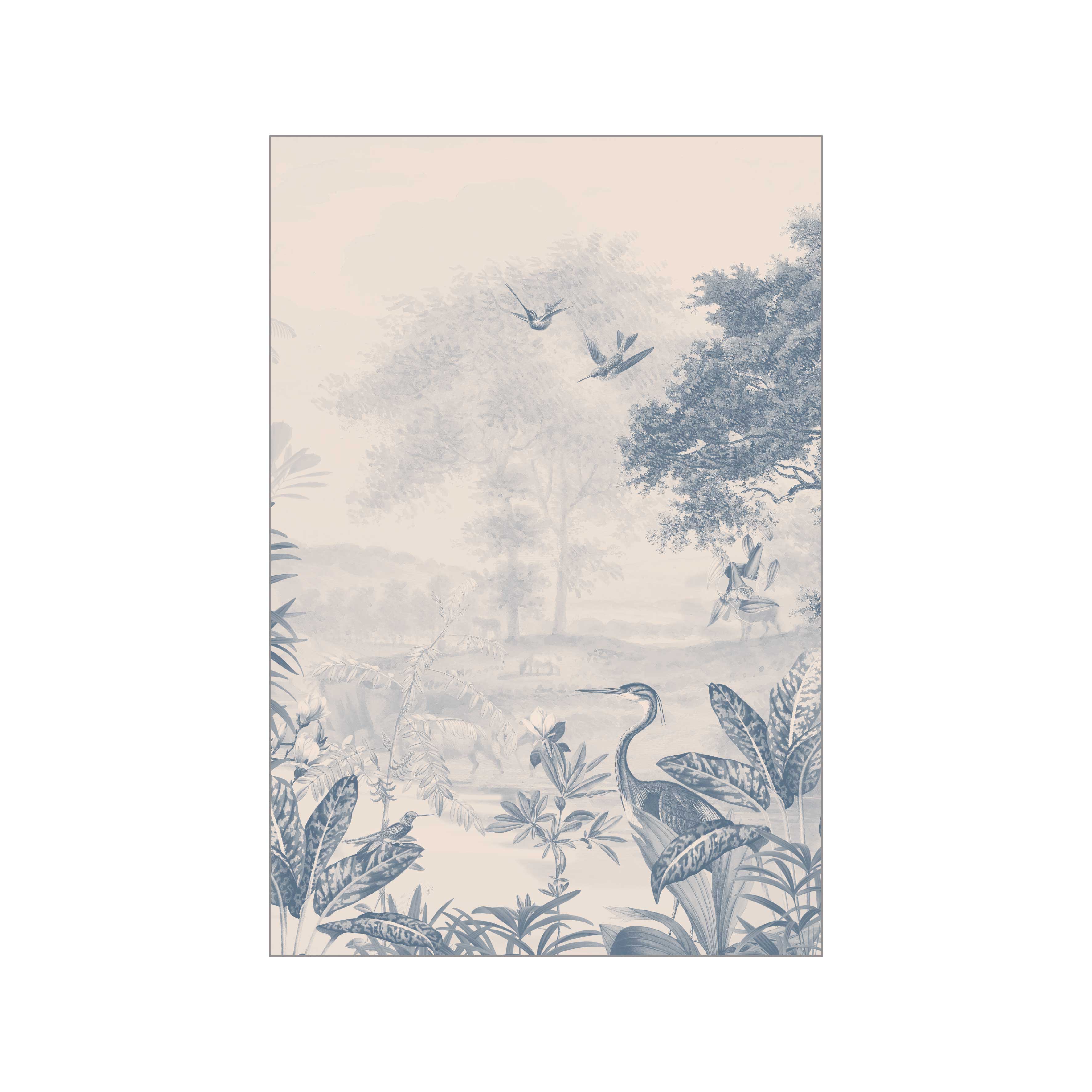 Mini poster A5 - Scenic Landscape Tonal Blue – Annet Weelink Design