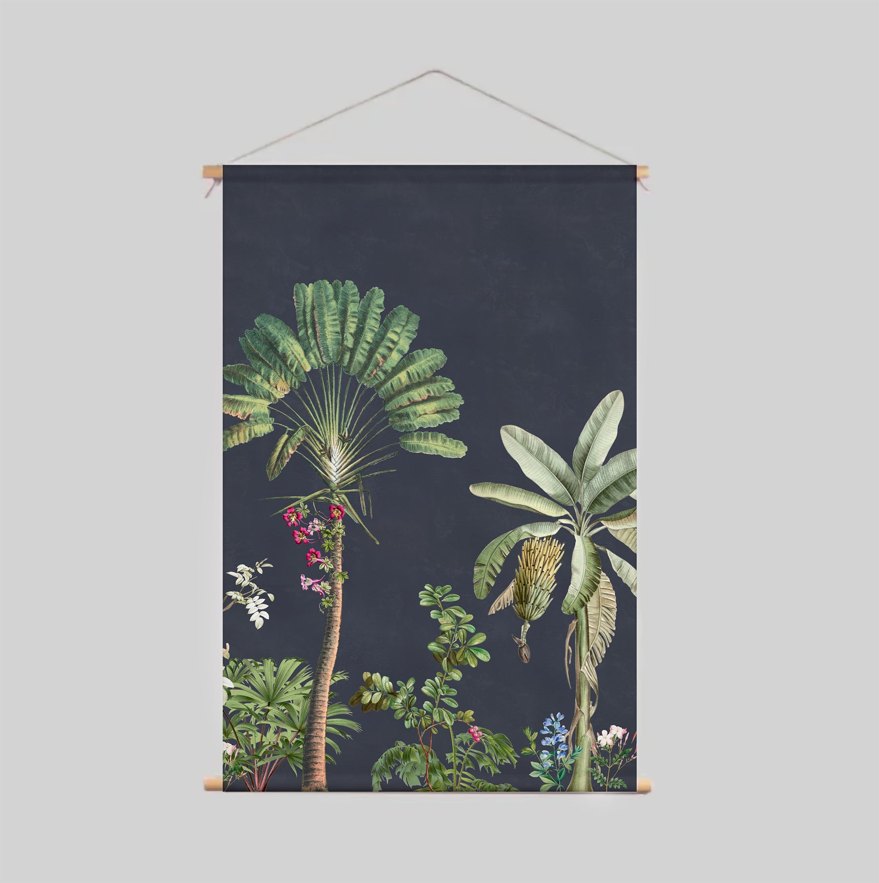 Textile Poster - Vibrant Exotics Navy – Annet Weelink Design