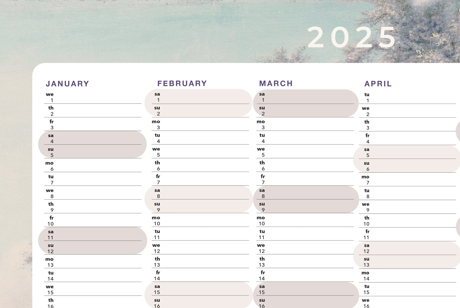 Yearly Planner 2025 - DUTCH MASTER BLUE – Annet Weelink Design