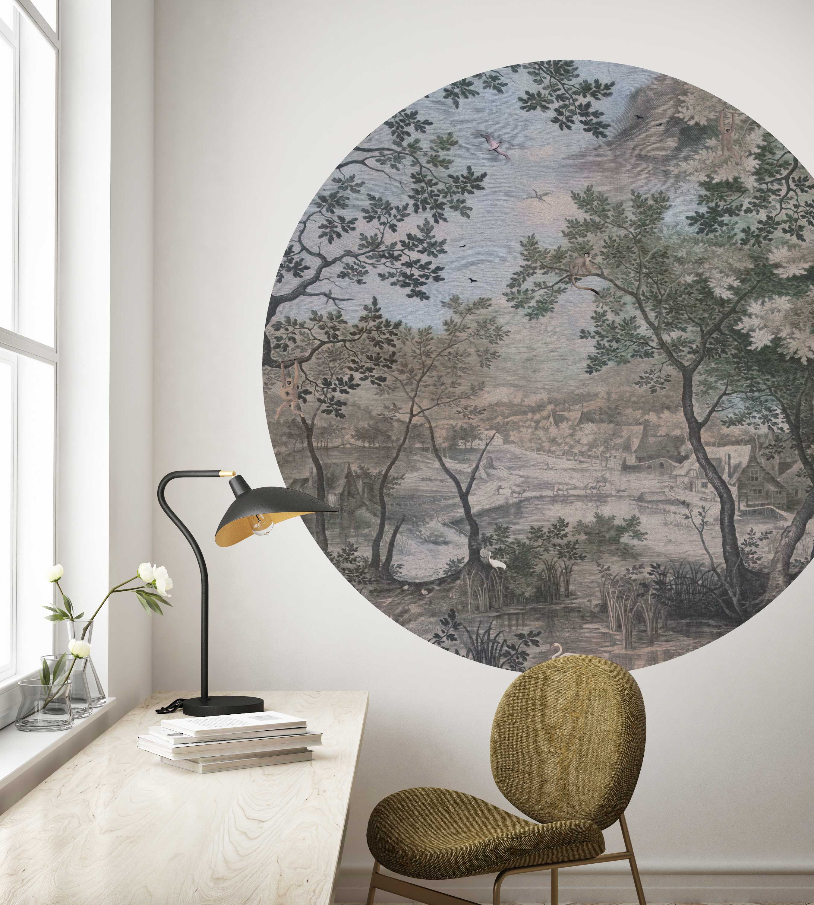 Round wall sticker - Into The Woods Color – Annet Weelink Design