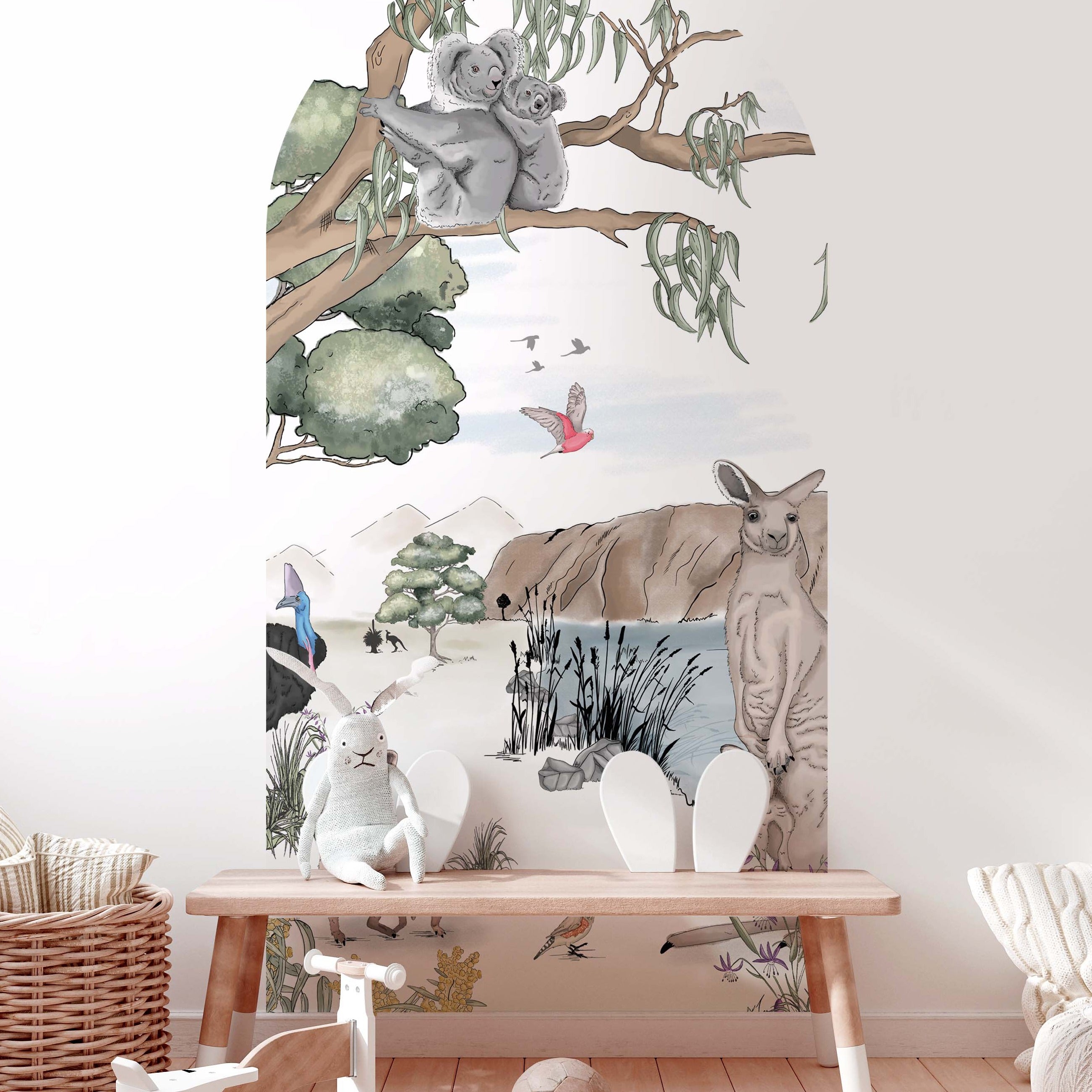 Zelfklevende behang boog sticker - Australia – Annet Weelink Design