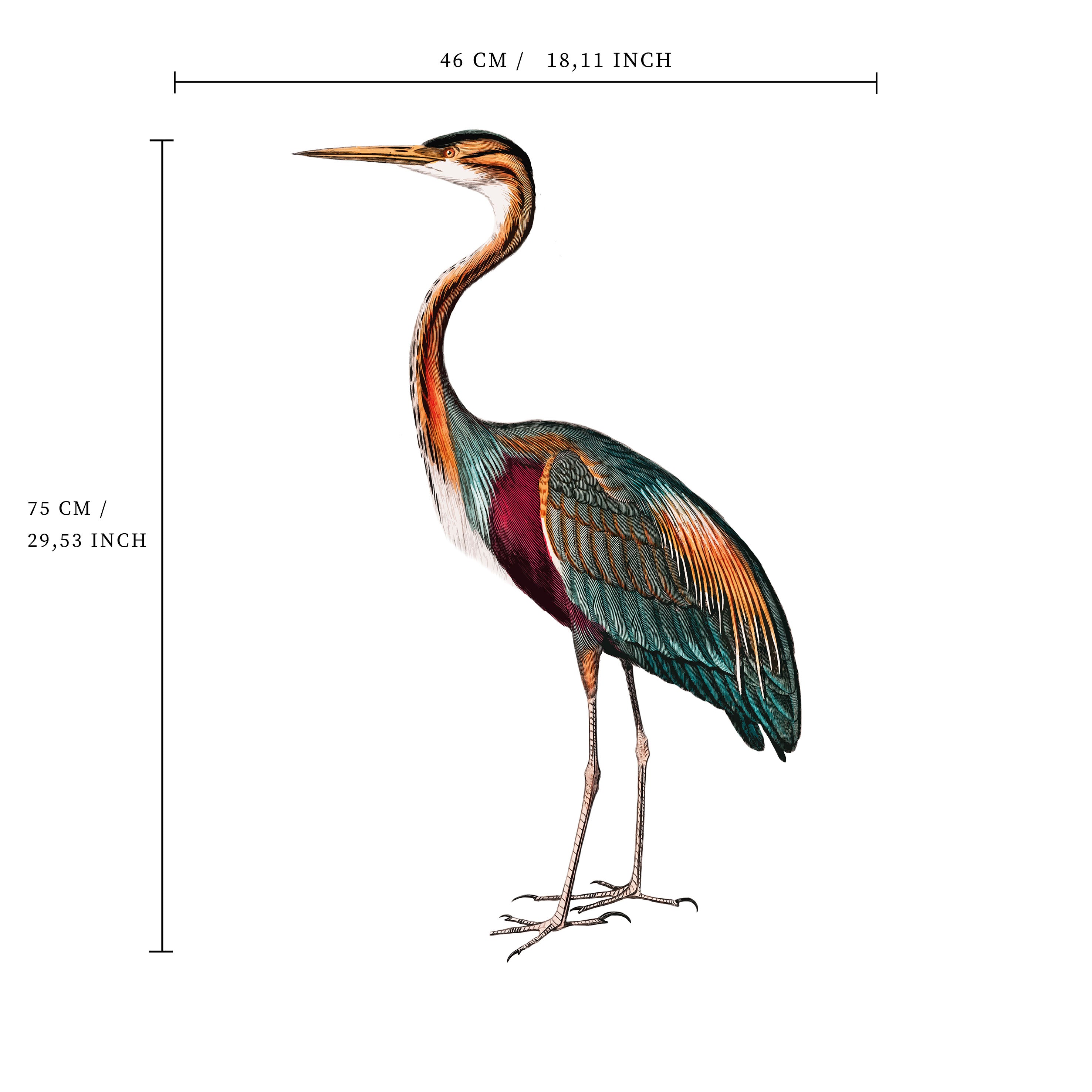 Separate Wall Sticker - Crane bird – Annet Weelink Design