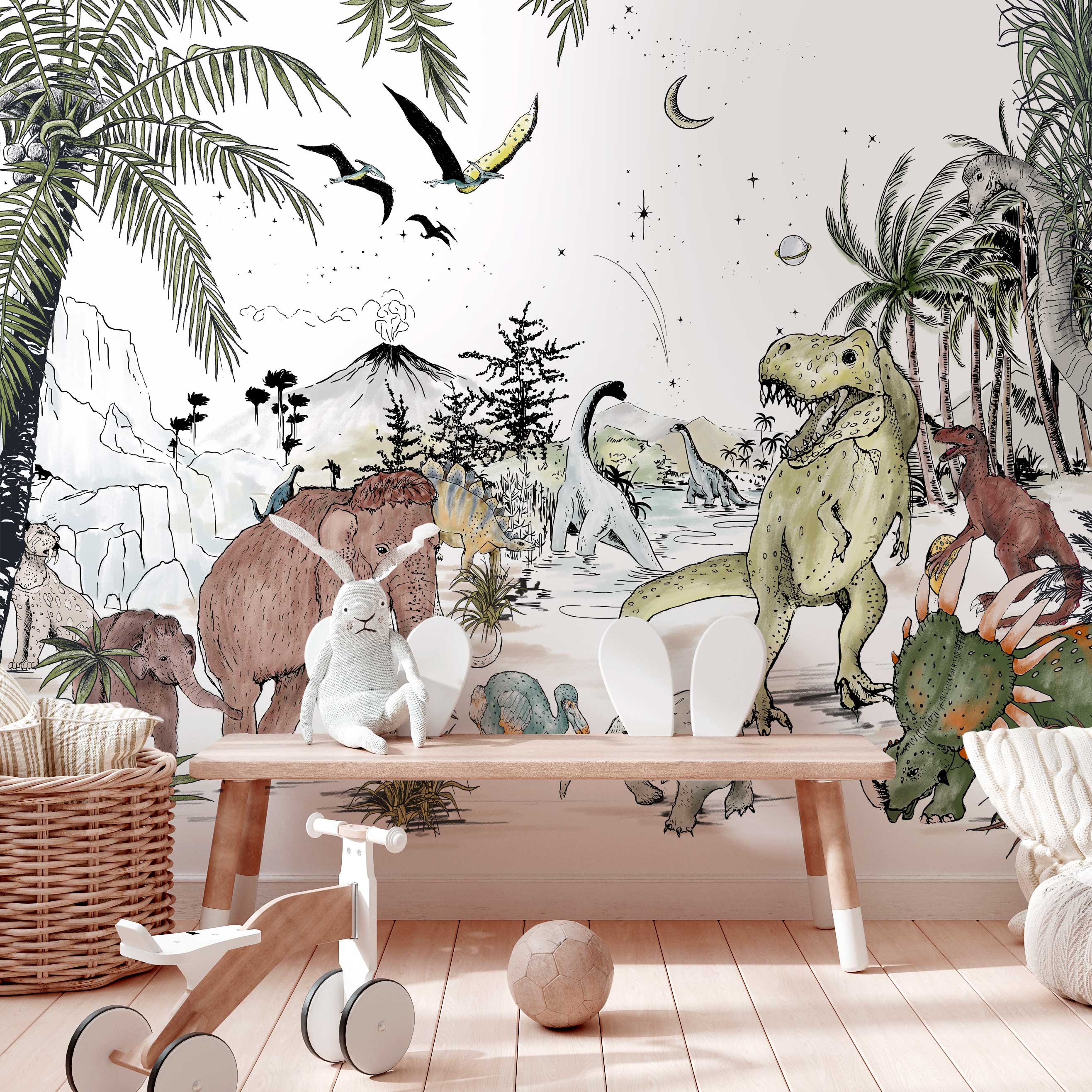 Dino Behang | Leuke & Speelse Dinosaurus Prints – Annet Weelink Design